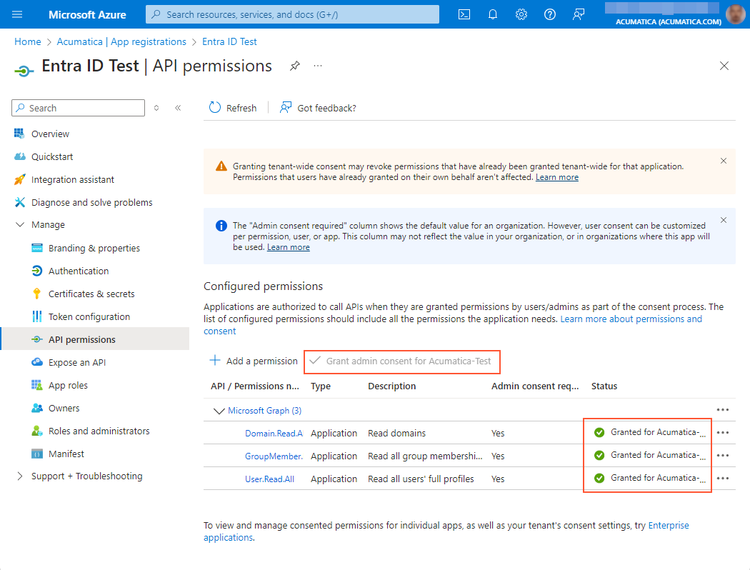 To Configure Microsoft Entra ID for Integration with Your Acumatica ERP ...