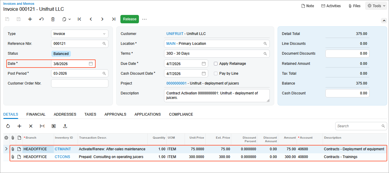 Contract Setup and Activation: To Set Up and Activate a Regular Contract