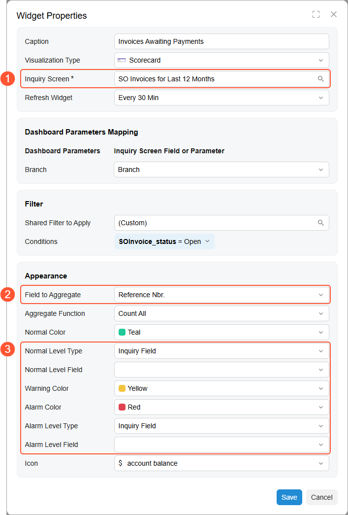 Specific Widgets: KPI Widgets