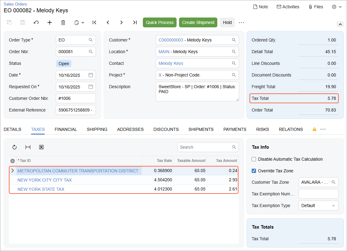 Import of Taxes: To Set Up Tax Synchronization