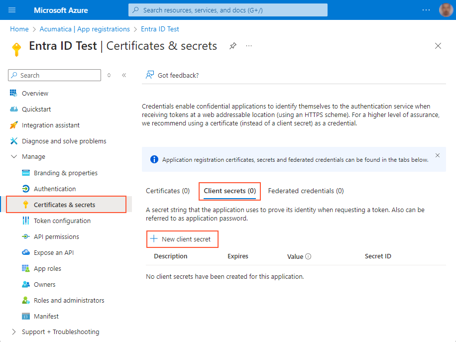 To Configure Microsoft Entra ID for Integration with Your Acumatica ERP ...