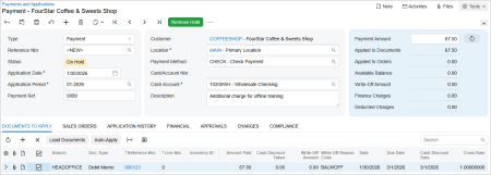 AR Invoice Correction: To Create a Debit Memo and Apply a Payment to It