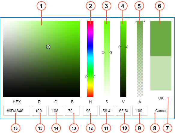 Color Picker Dialog Box