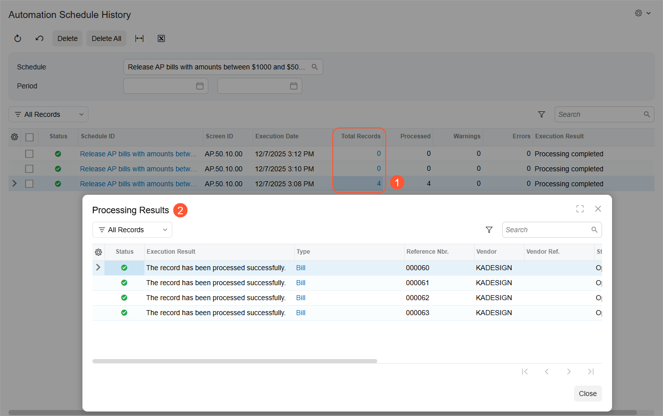 Automated Processing: To Configure Scheduled Processing