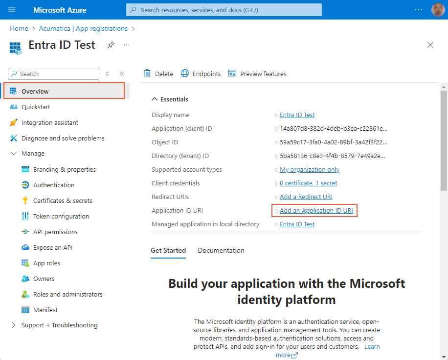 To Configure Microsoft Entra ID for Integration with Your Acumatica ERP ...
