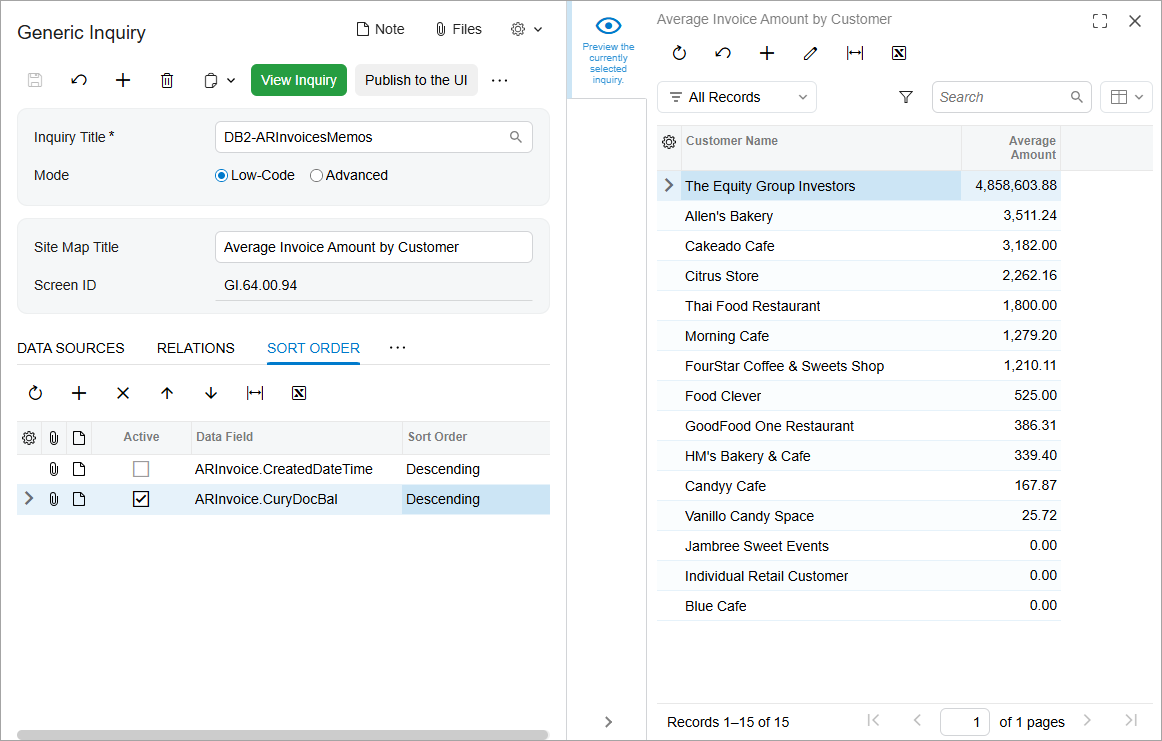 Sorting and Grouping: To Group and Sort Inquiry Data