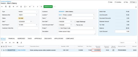 Manual Customer Discounts: To Create AR Invoice with a Manual ...