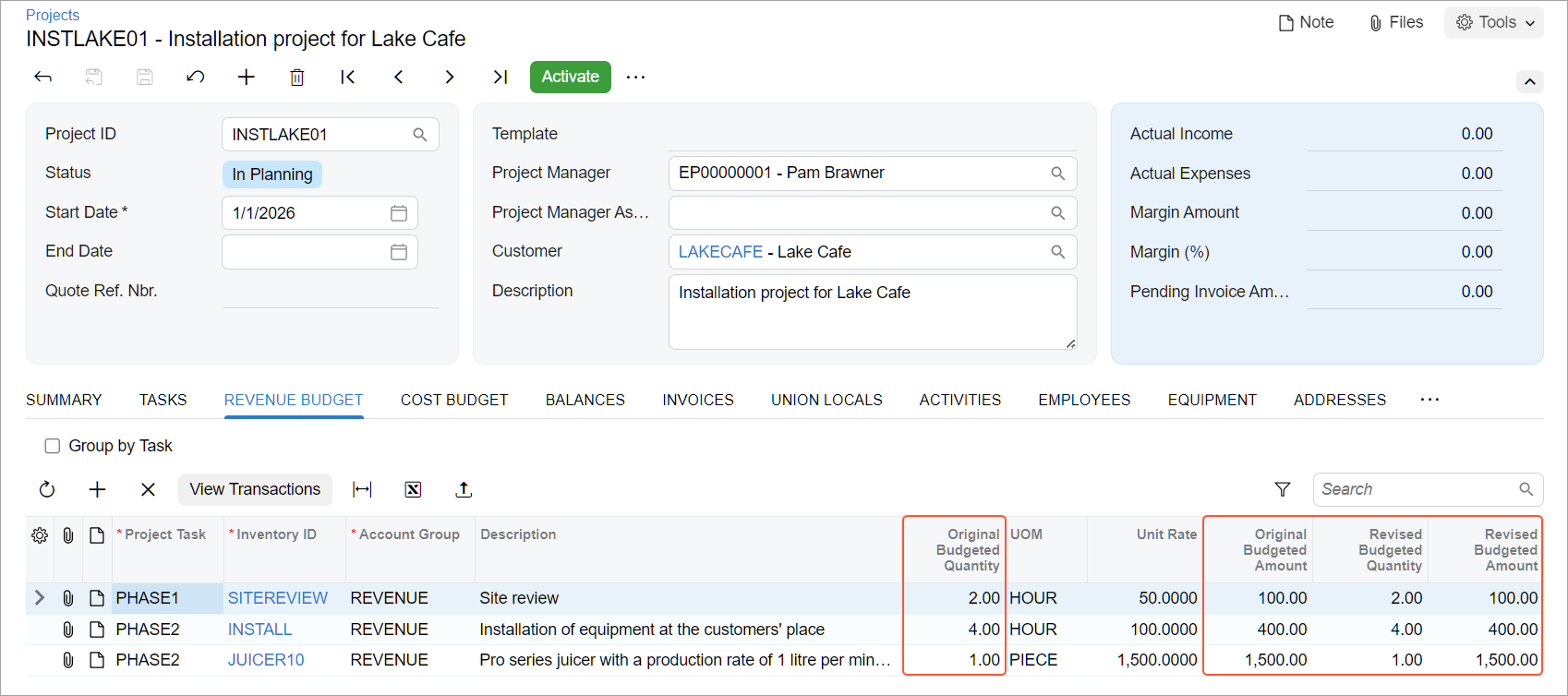 Project Creation and Processing: To Create a Fixed-Price Project