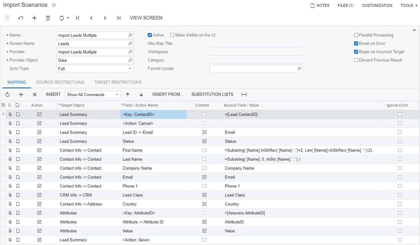 Importing Records with Multiple-Value Attributes (Leads)